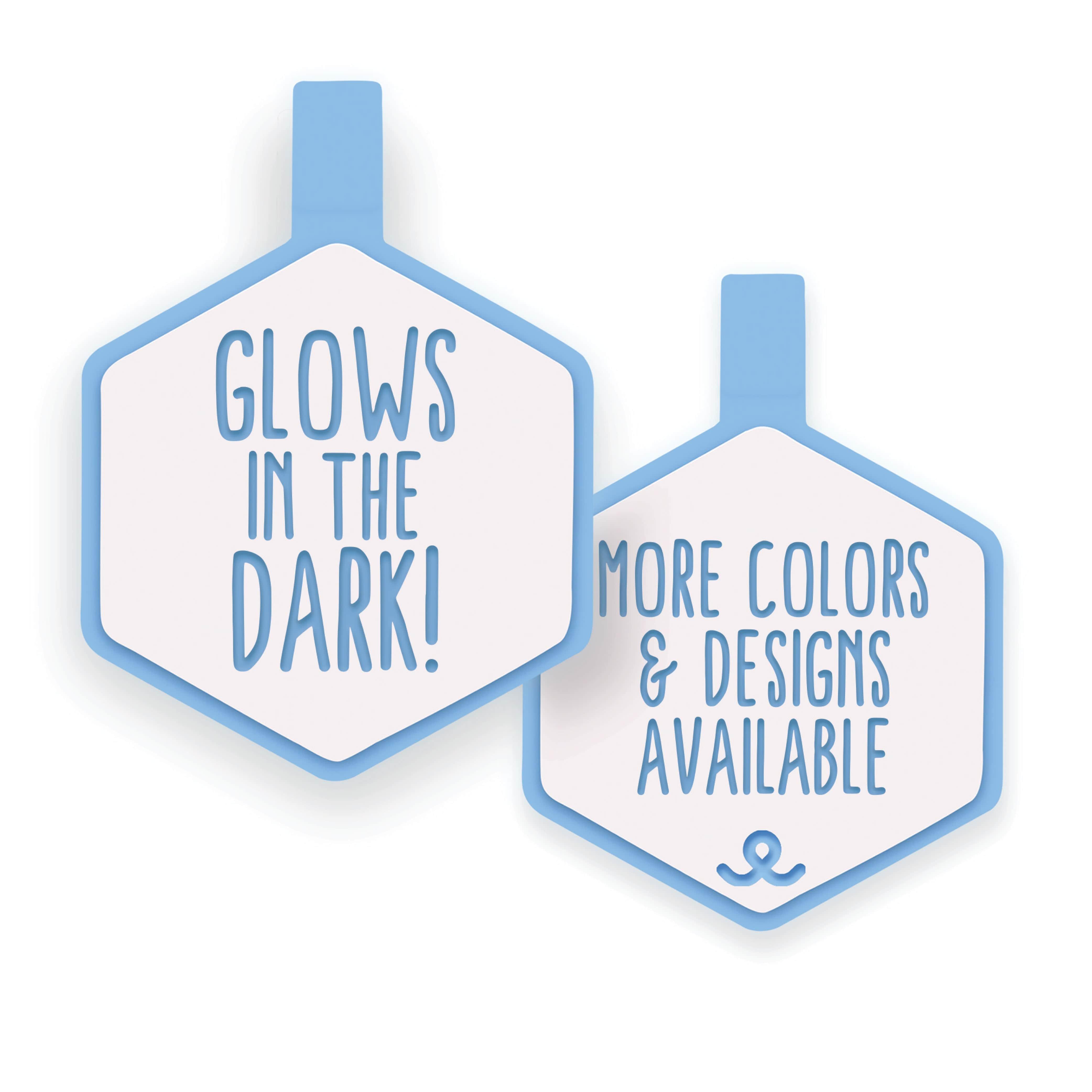Glow in the Dark Dog Silicone ID Tag | Custom Light Up Tags | Besties