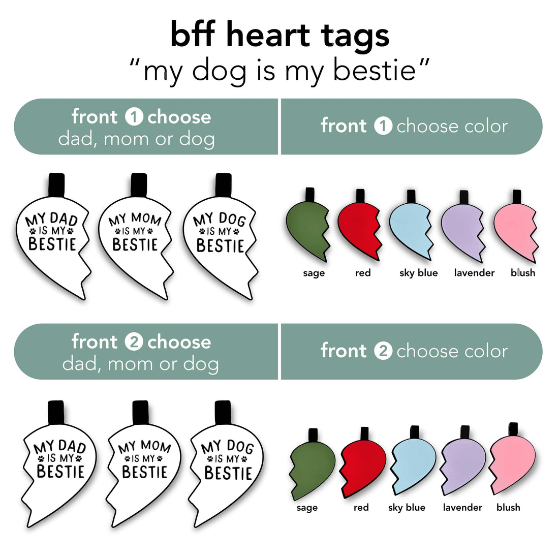 BFF Pet Tags | Matching ID Tags for Best Friends – Besties